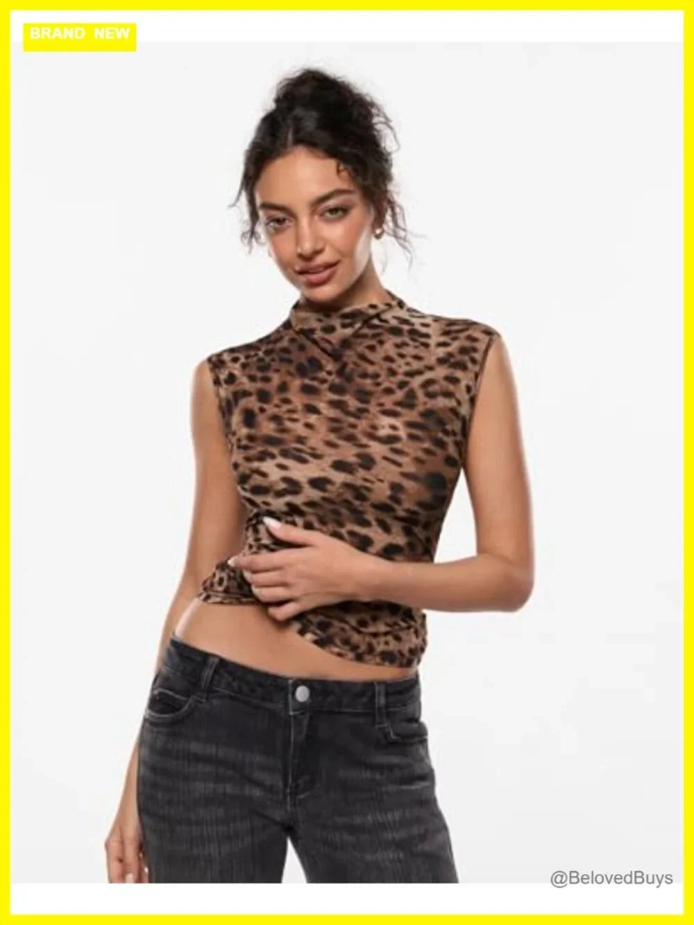 Tops | Sheer Mock Turtle Neck Tank Top Sleeveless Going Out Top | Poshmark